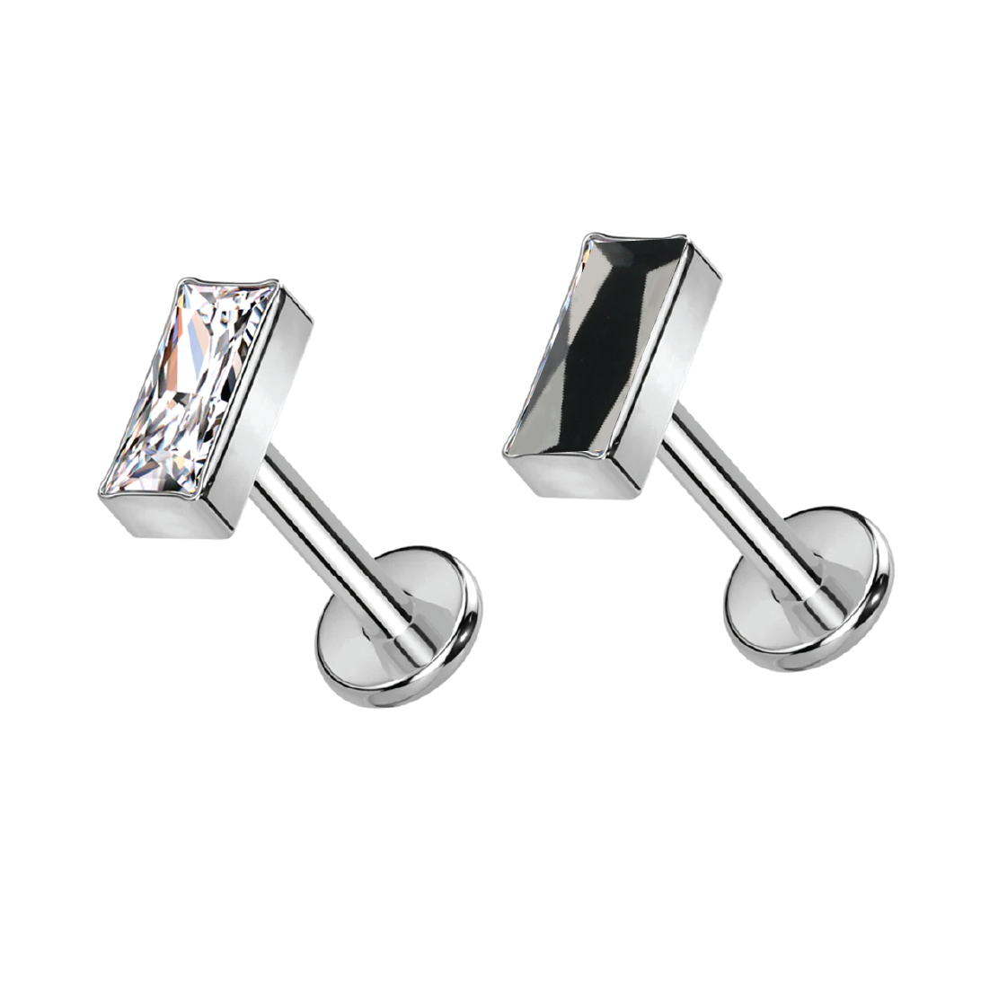 Titanium Baguette Stud | Cura - Piercing Jewellery