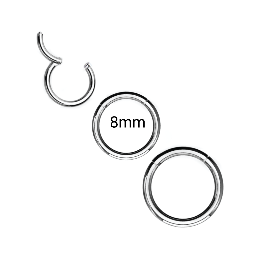 Lana - Plain Titanium Segment Ring – Cura - Piercing Jewellery