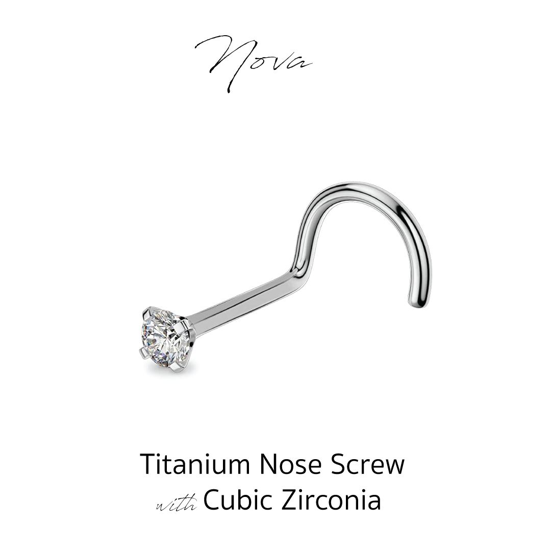 Titanium Nose Screw | Cura – Cura - Piercing Jewellery