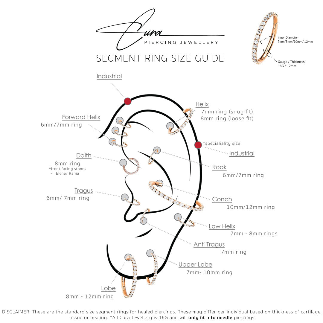 Tragus Jewellery – Cura - Piercing Jewellery